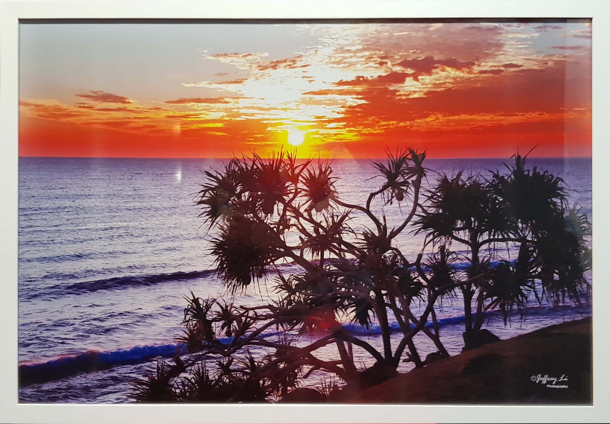 Framed Print of Burleigh at Sunset – allaboutartaustralia