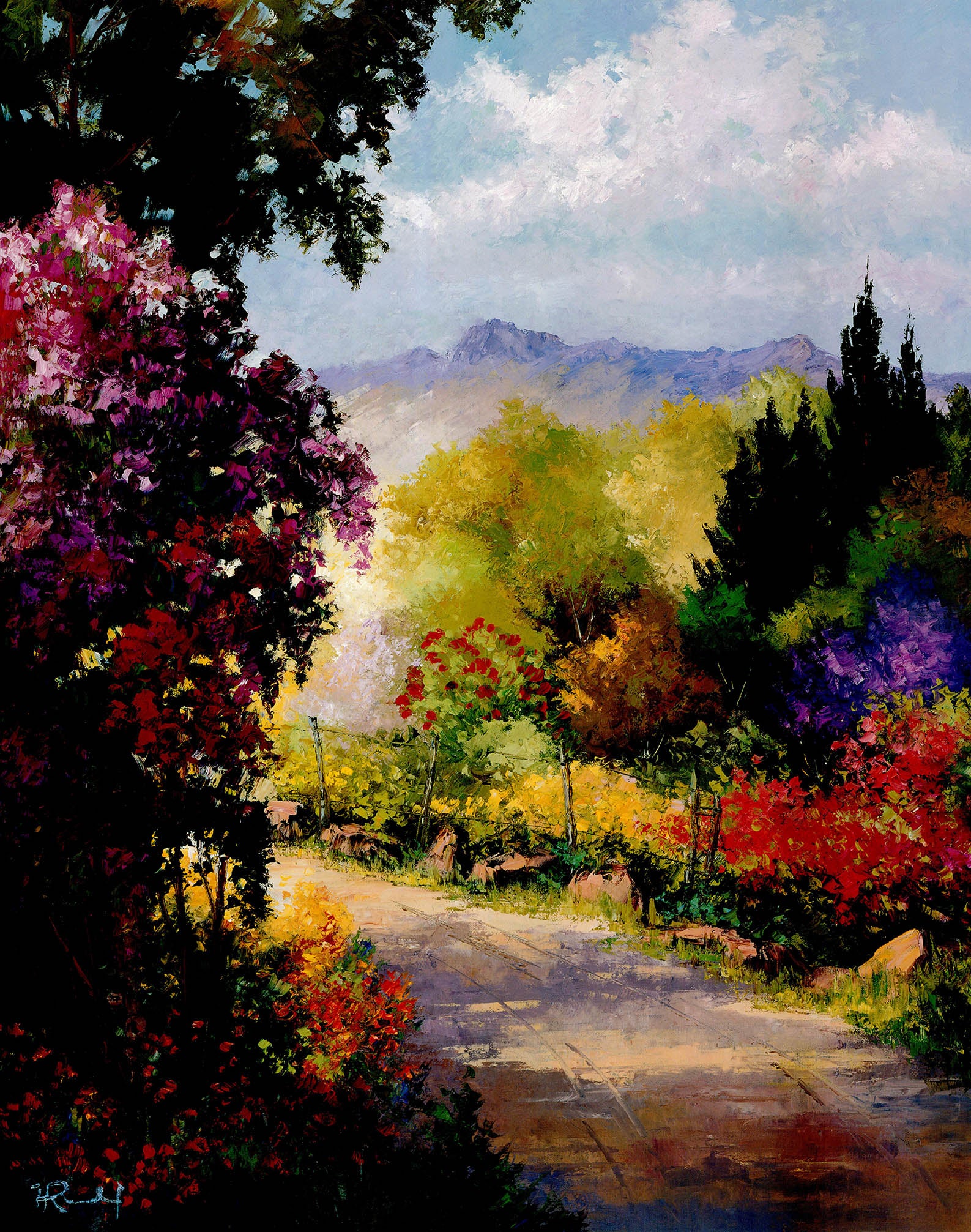 Canvas or Paper Print of Spring Pathway No.2 – allaboutartaustralia